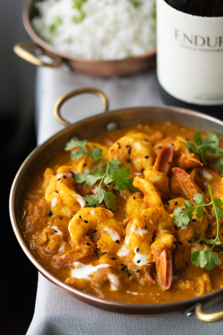 Coconut prawn curry